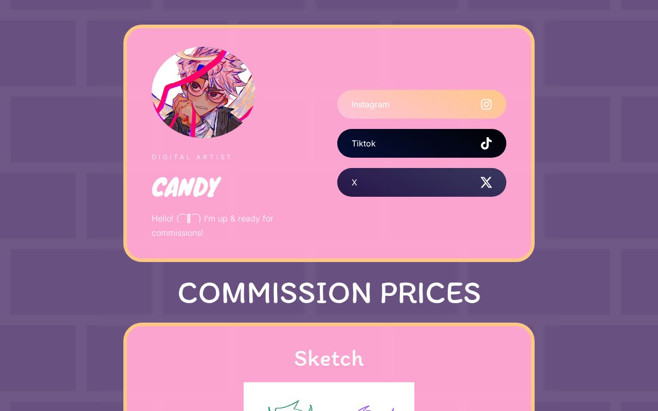 CANDY’S COMMISSION SHEET
